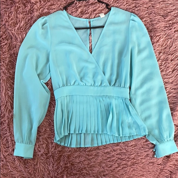 Tops | Tiffany Blue Blouse | Poshmark